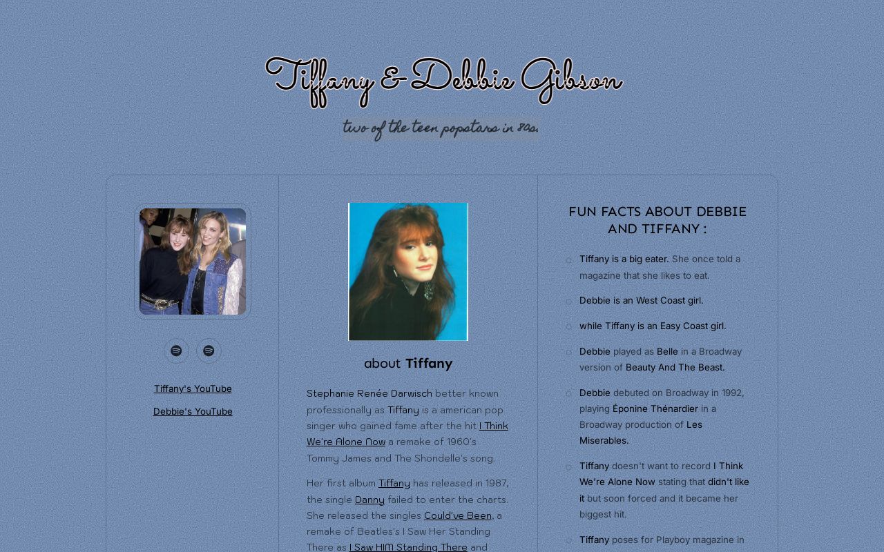 Tiffany & Debbie Gibson